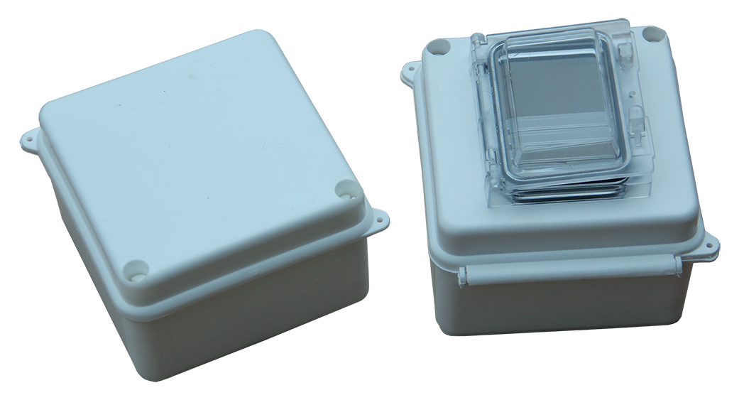 MYLSA - Caja 4 polos con riel Policarbonato c/UV p/intemperie